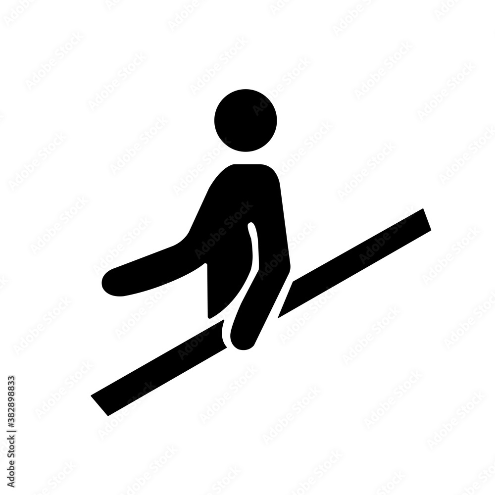 Use Handrail Black Icon,Vector Illustration, Isolated On White ...