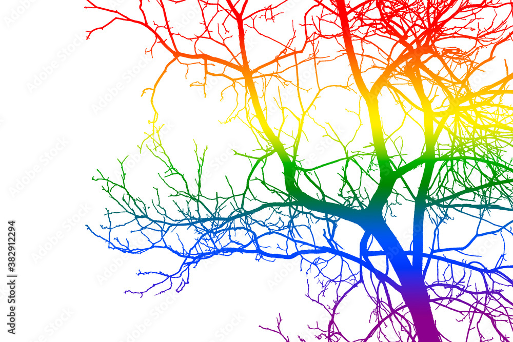 Silhouette of a branchy tree. Isolate. Business logo. Content for the ...