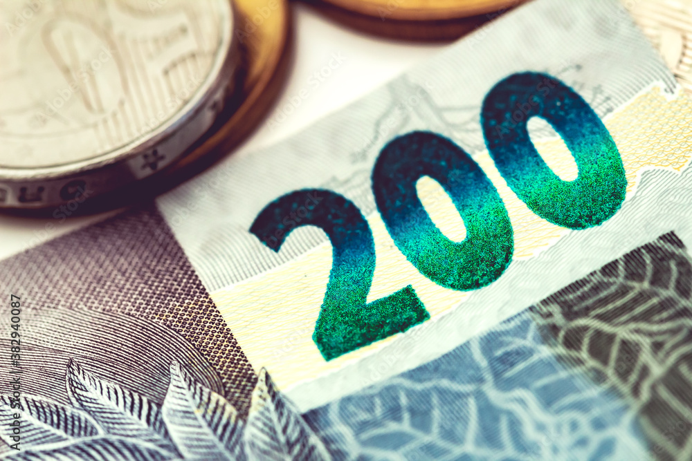 Dinheiro, Brasil, Reais, Real Brasileiro, Real. Nova nota de 200 reais ...