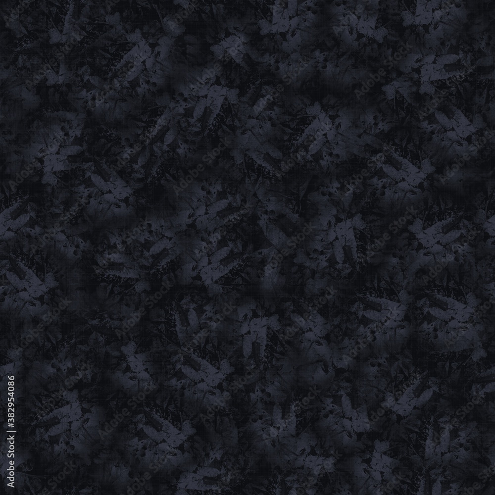 Dark moody almost black leaf seamless pattern. High quality ...