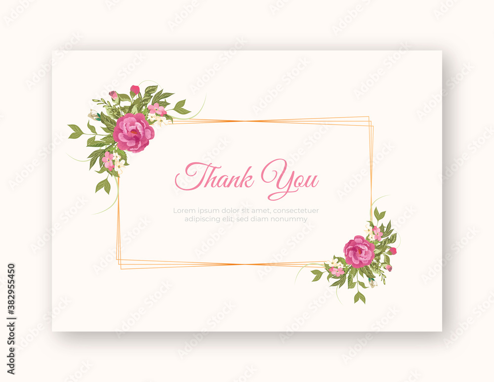 Vintage pink floral frame with beautiful wedding card & invitation card ...