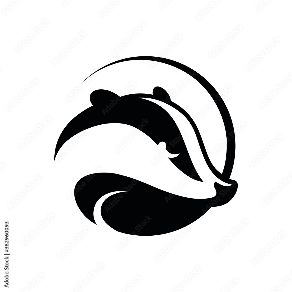 badger logo design template inspiration, vector illustration Stock ...