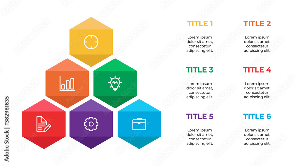infographic element, data visualization template vector, hexagon design ...