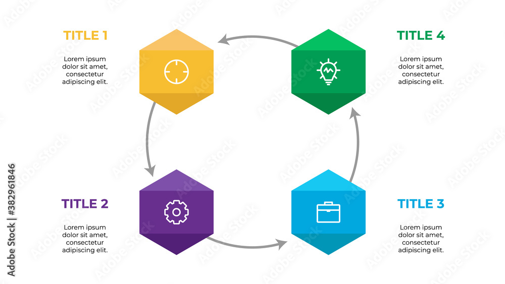 infographic element, data visualization template vector, hexagon design ...
