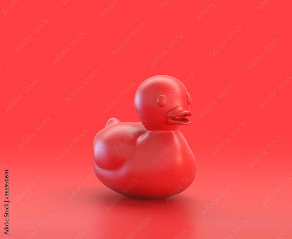 monochrome single red color rubber ducky in red background,single color ...