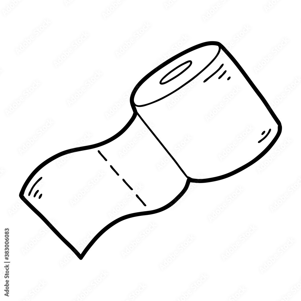 Coloring book, Toilet paper Stock Vector | Adobe Stock