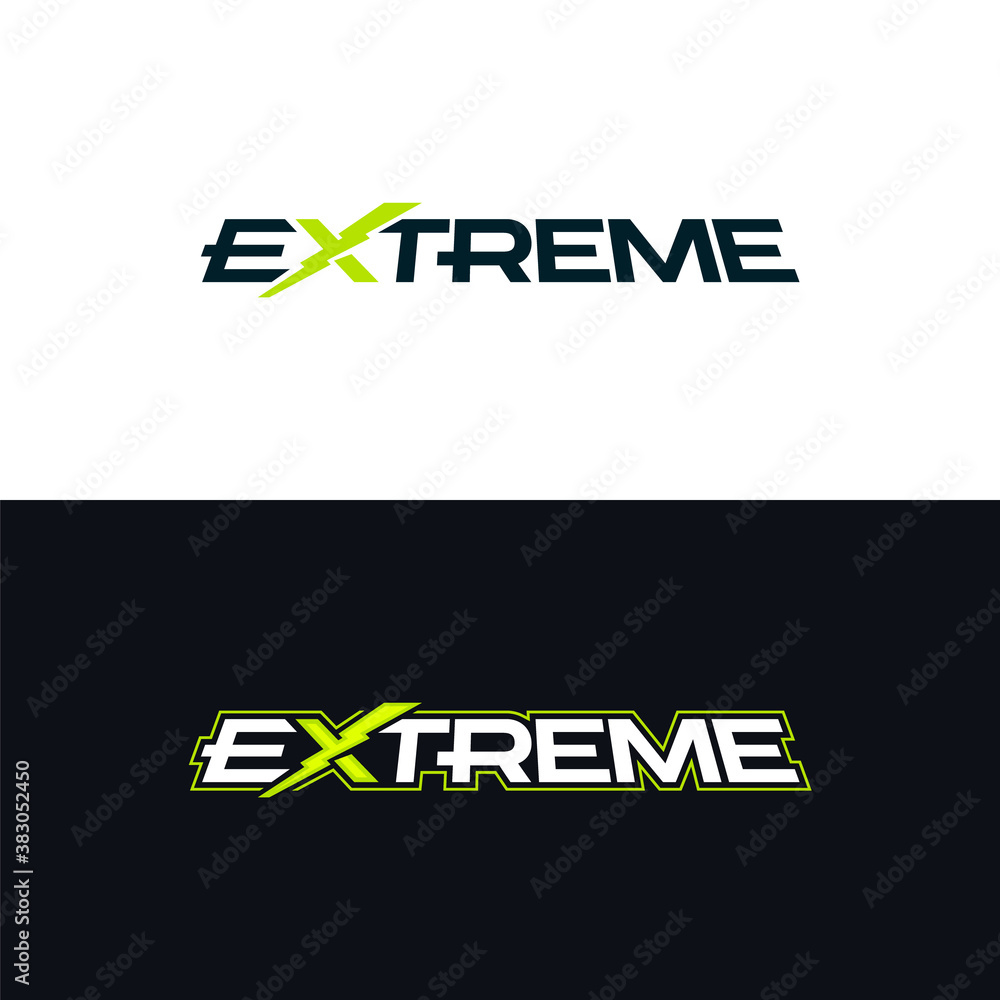 Extreme logo. Logotype with the word extreme. Vector design Stock ...