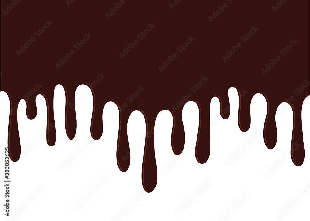 Drip of chocolate, Illustration splash drops of chocolate blob ...