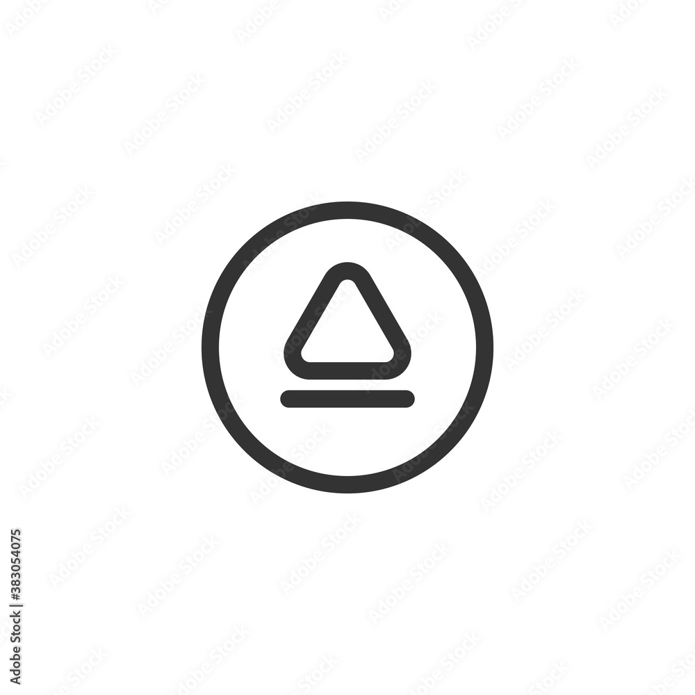Eject button icon. Multimedia symbol modern, simple, vector, icon for ...
