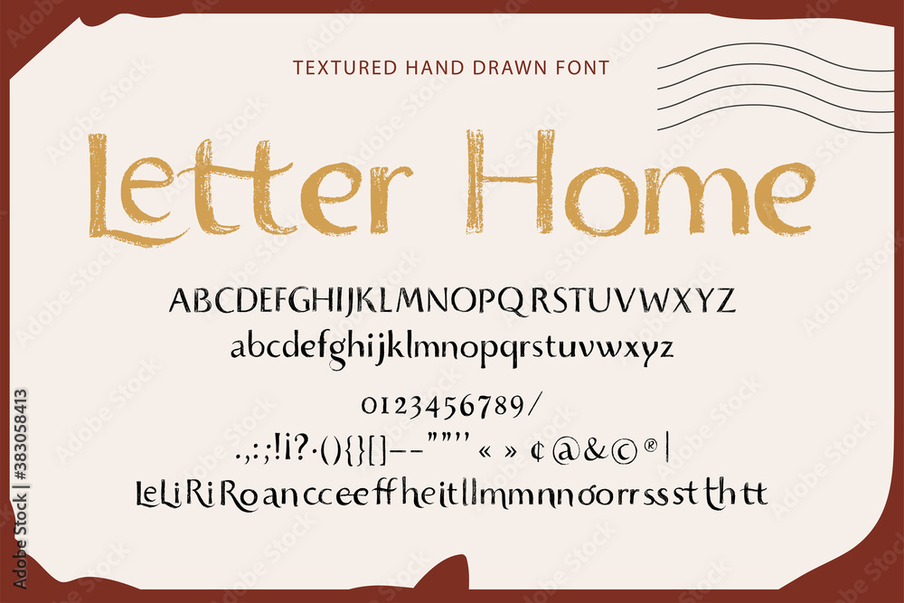 Handwritten font. Typography creative sans serif alphabet. Modern ...