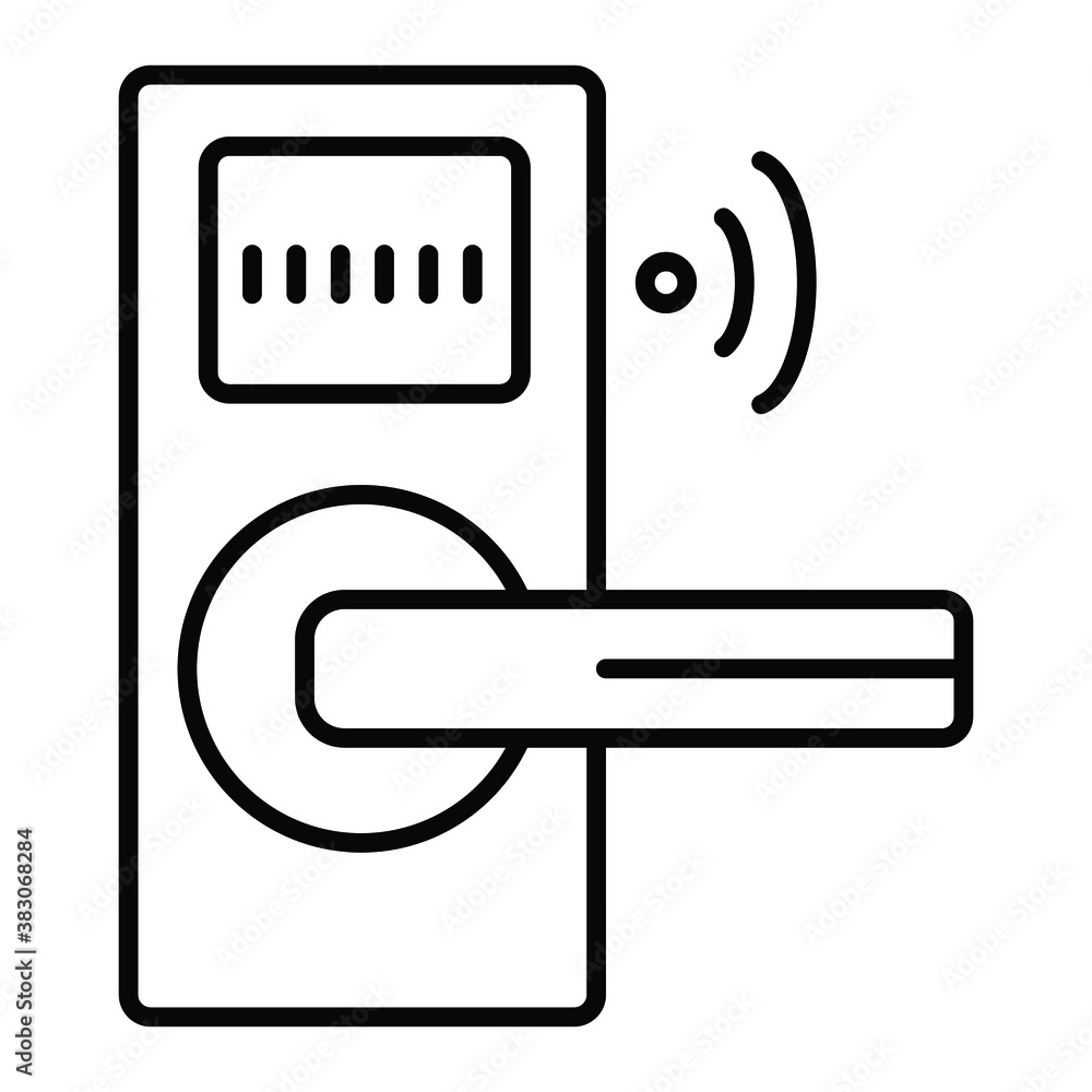 Wireless door lock icon vector Stock Vector | Adobe Stock