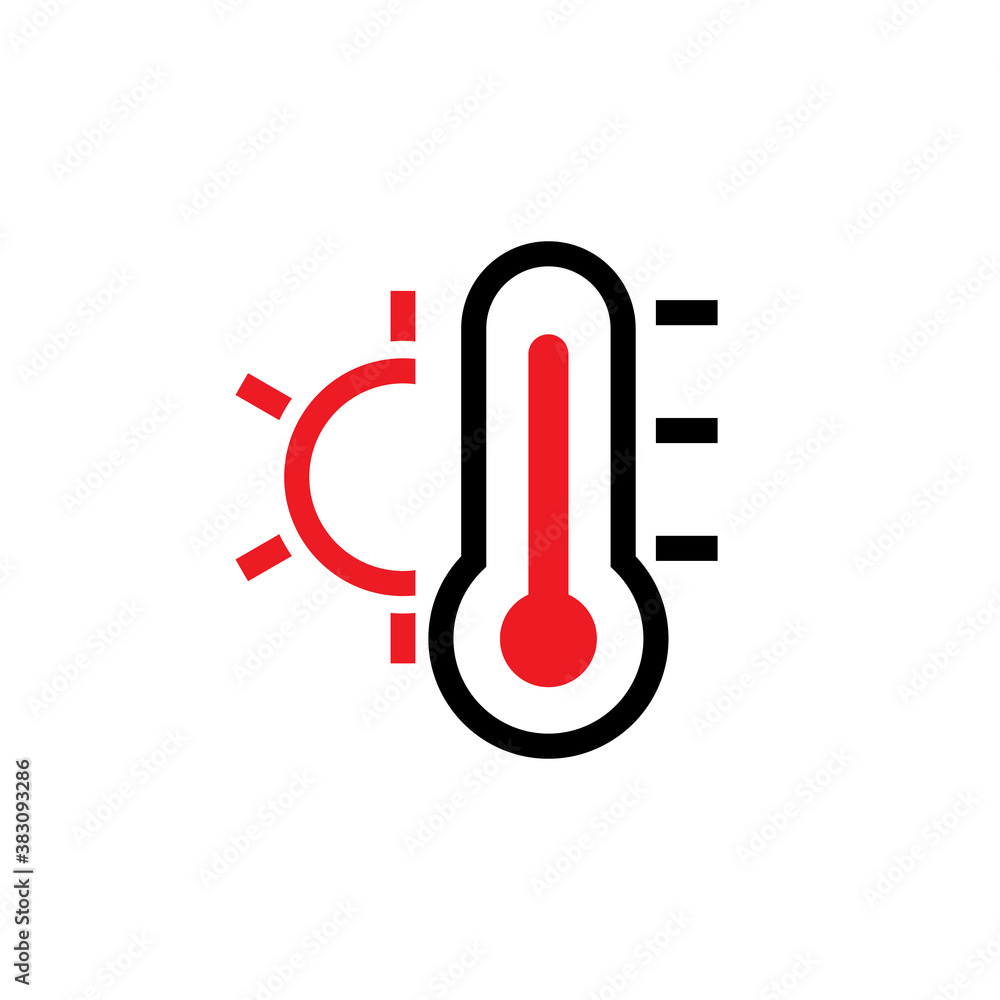 High Temperature Symbol Icon Clipart Image Isolated On White