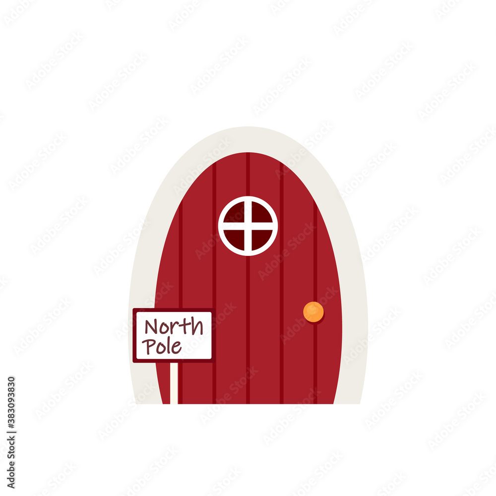 Elf door icon. Clipart image isolated on white background. Stock Vector ...