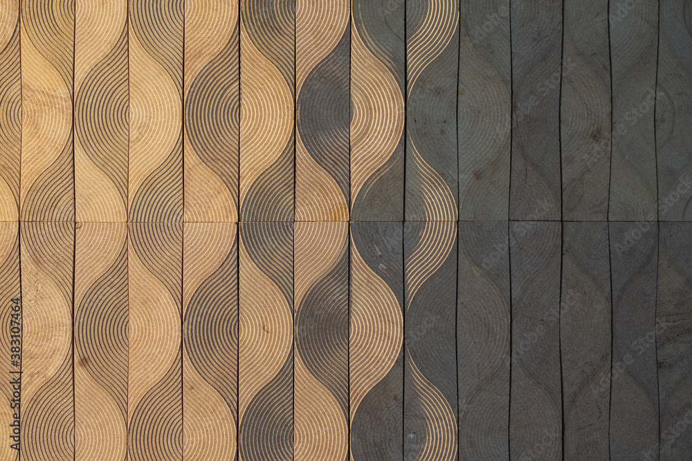 wavy wall with a pattern in oriental style Stock Photo | Adobe Stock