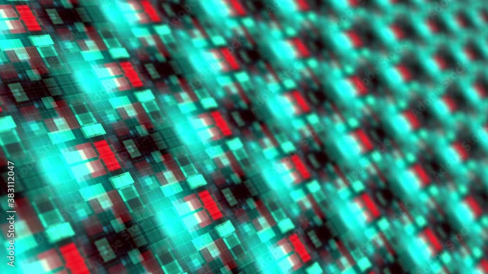 Abstract 3D perspective broadcast motion Hi-Tech squares technology ...