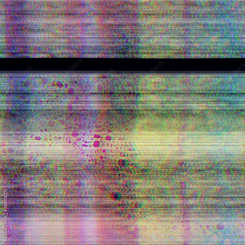 Seamless techno glitch RGB monitor noise. High quality illustration ...