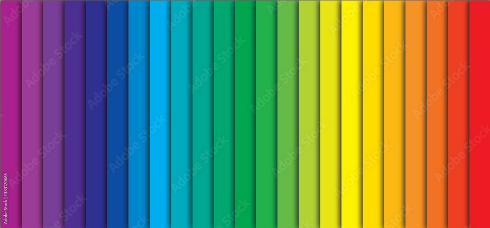 CMYK RGB or pms. Color rainbow stripes background with shadow. Cyan ...