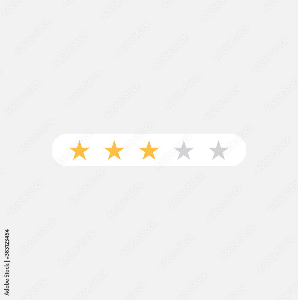 UI design with five stars rating for a product or service. Vector ...