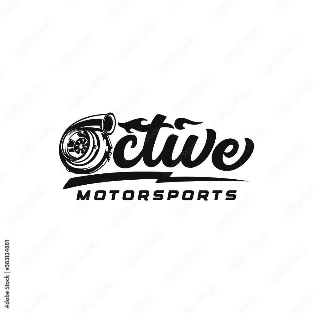 Turbo performance auto logo automotive logo vector logo typography ...