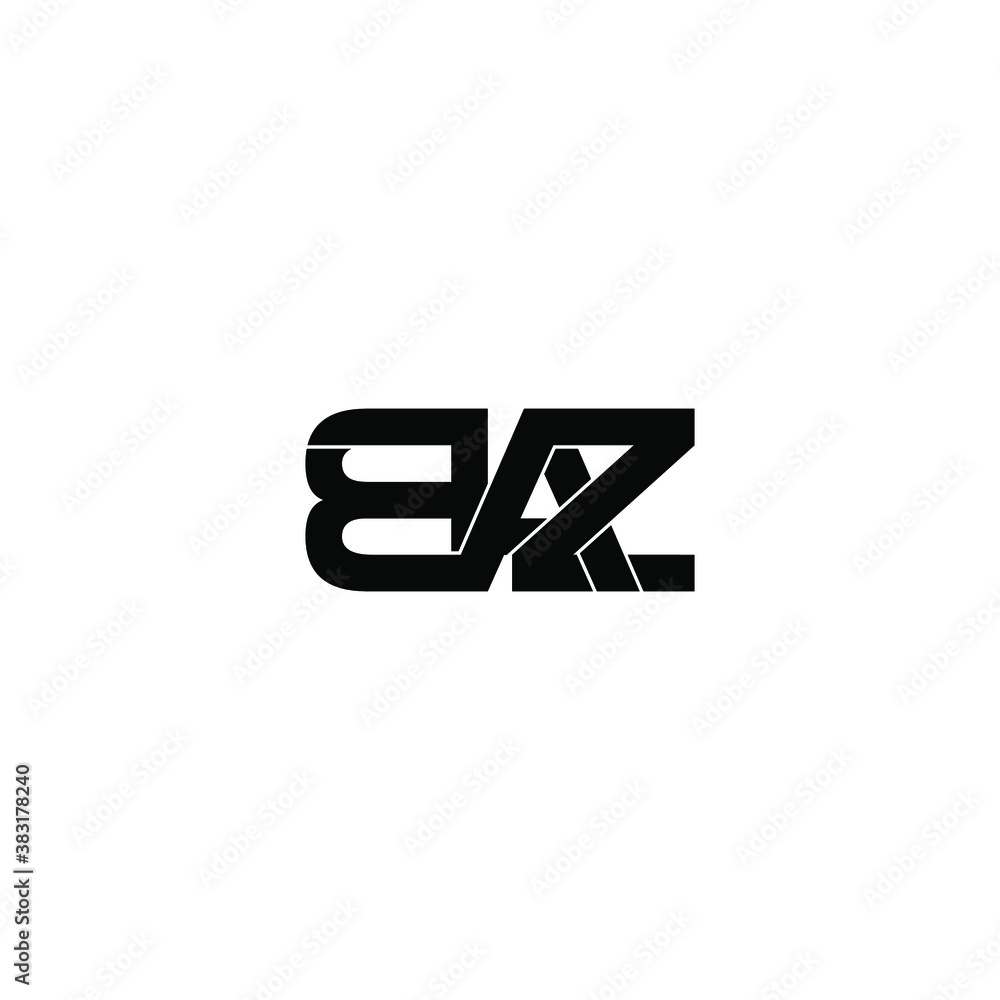 baz letter original monogram logo design Stock Vector | Adobe Stock