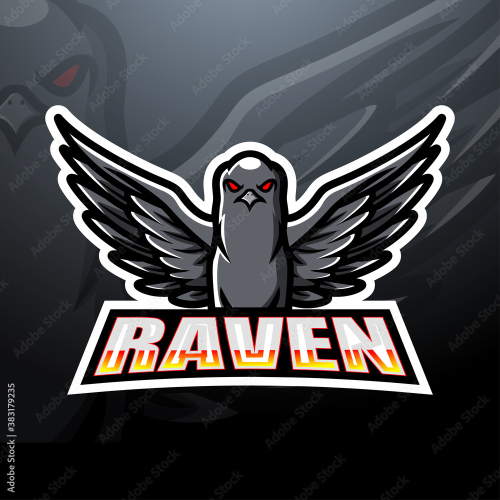 Raven esport mascot logo design Stock Vector | Adobe Stock