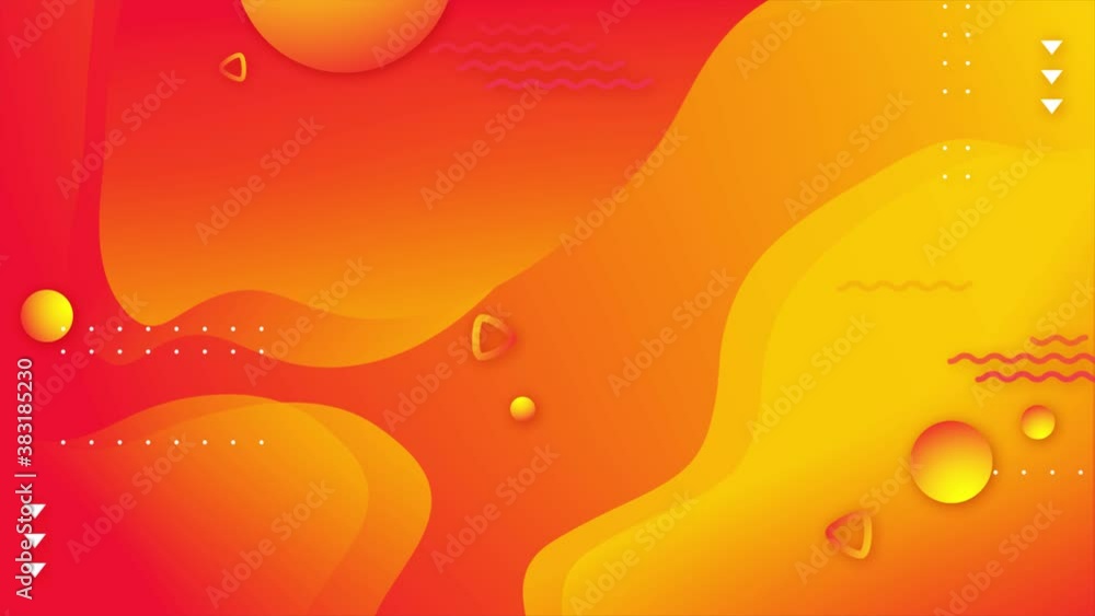 Abstract liquid Red Yellow gradient colors background Seamless Looped ...