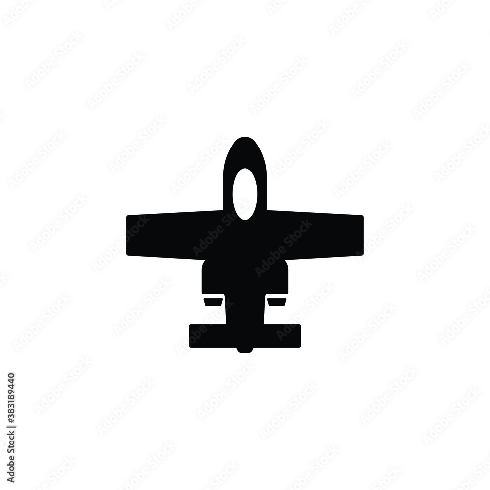 Assault aircraft icon vector isolated on white, logo sign and symbol ...
