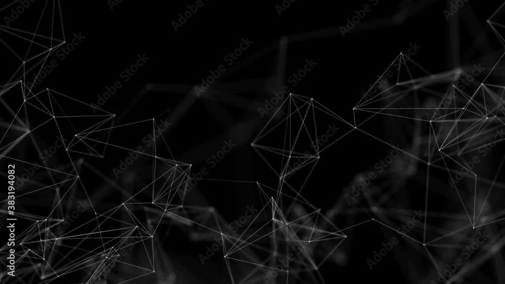 Geometric abstract Loop background with connected dots and lines ...