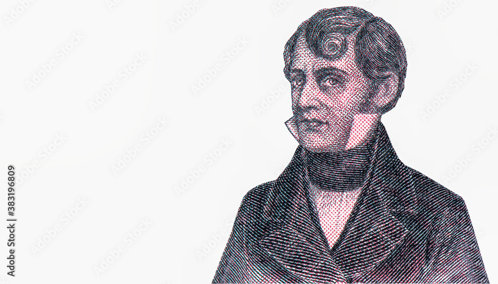 Costa Rica's first president Juan Mora Fernandez, Portrait from Costa ...