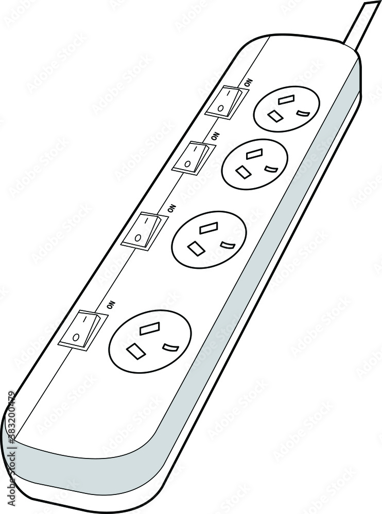 Professional Electrical power board Vector / Line Drawing. Icon, Logo ...