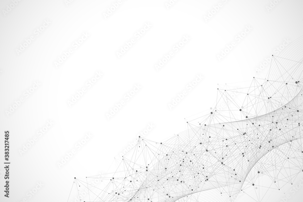 Abstract Big Data Visualization Digital Network Connection Concept Background Artificial