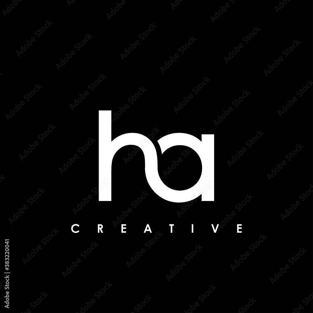 HA Letter Initial Logo Design Template Vector Illustration Stock Vector ...