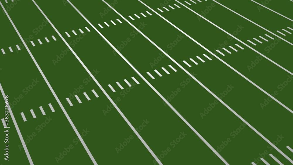 looping American football field background - 3d animation illustration ...
