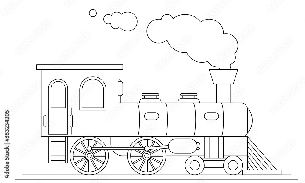 Steam Engine Side View Clipart Images
