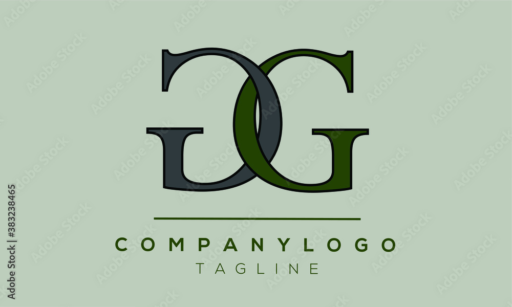 GG initials monogram letter text alphabet logo design Stock Vector ...