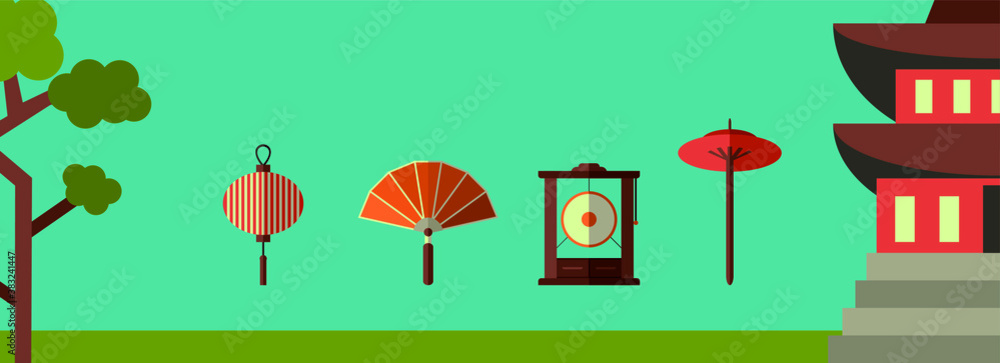 vector symbols of asia countries Stock Vector | Adobe Stock