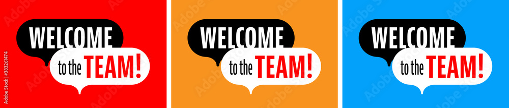Welcome to the team Stock Vector | Adobe Stock