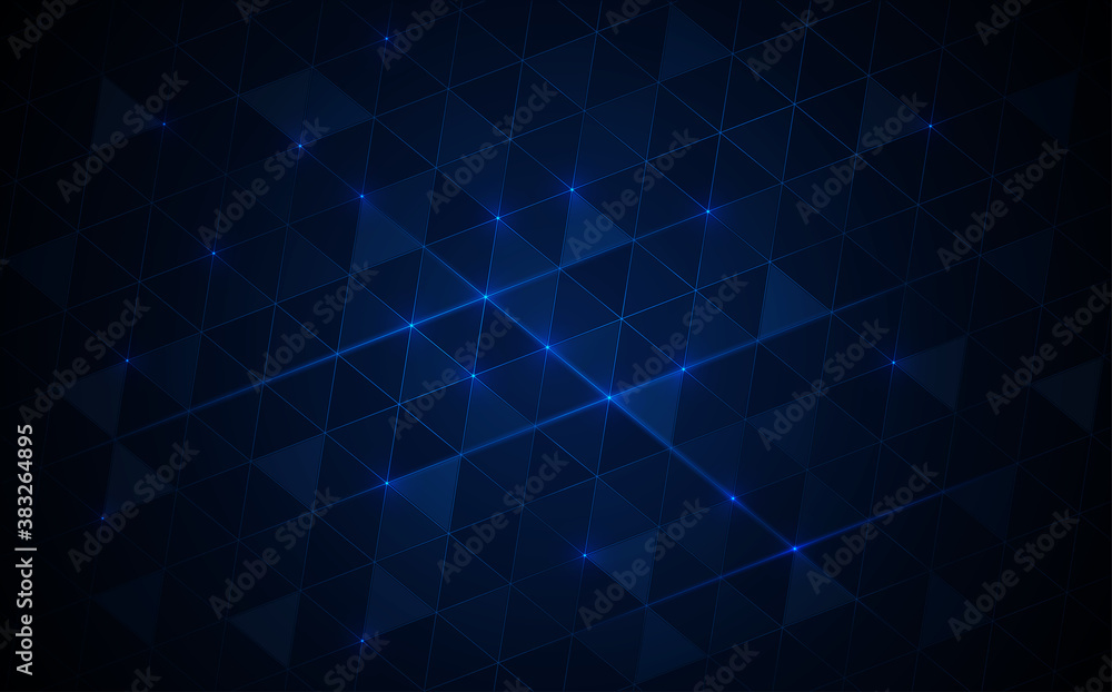 Abstract blue triangle shapes background Stock Vector | Adobe Stock