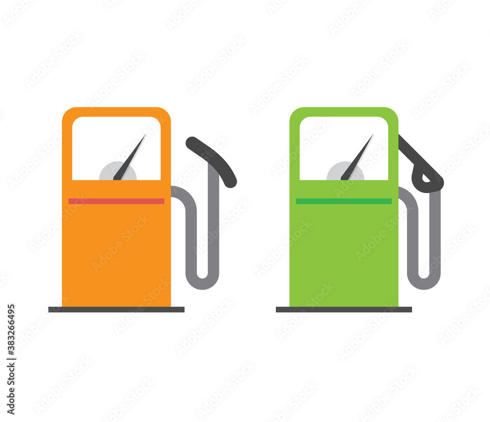 Gas petrol station icon vector, gasoline fuel refill oil pump sign ...