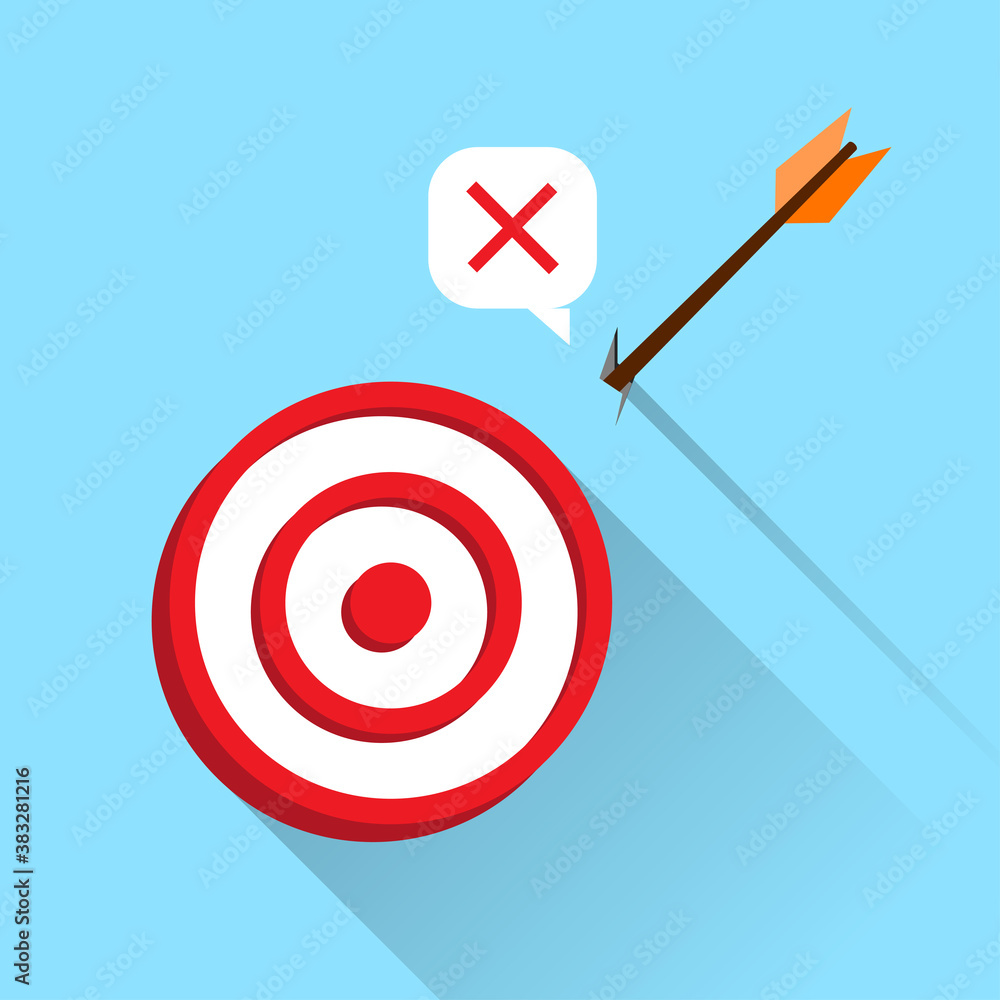 failed, does not match expectations or goals, missed and out of target ...