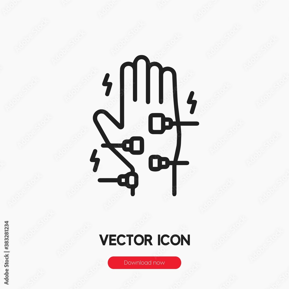 electrotherapy icon vector. Linear style sign for mobile concept and ... electrotherapy icon vector. Linear style sign for mobile concept and ...