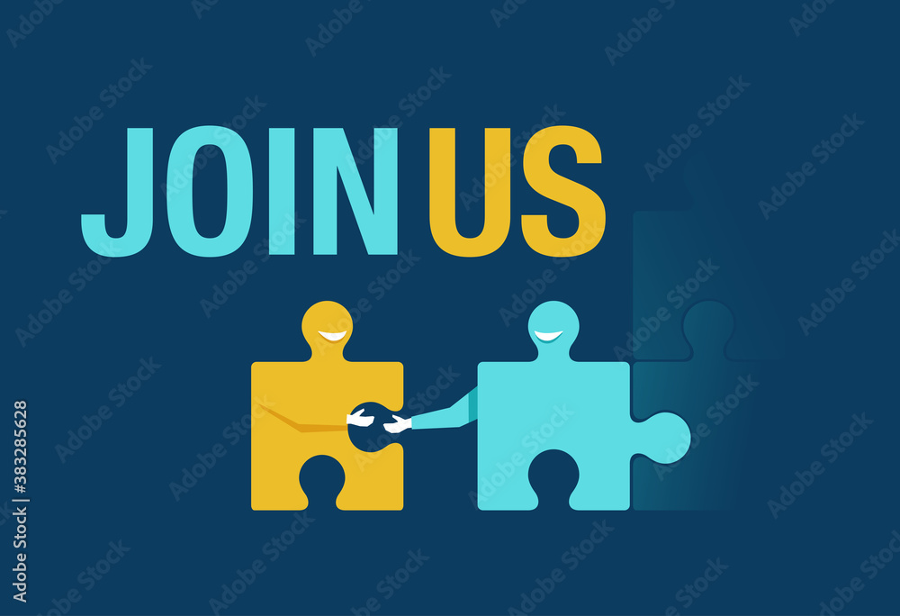 Join Us or We are Hiring staff recruitment concept - handshaking people ...