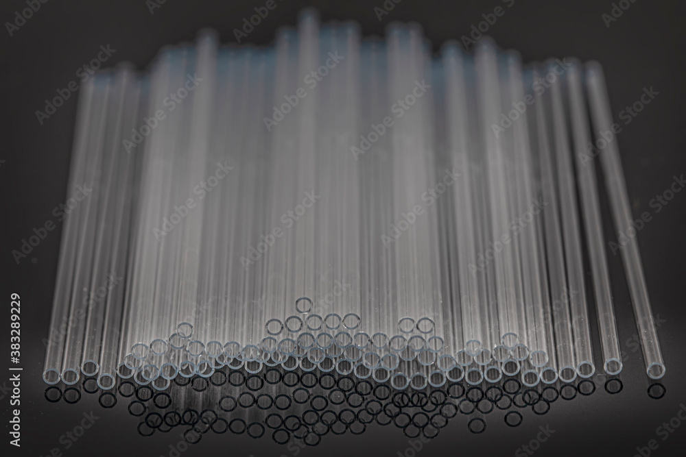 Hematocrit Capillary Tube. Medical capillary glass tubes on black ...