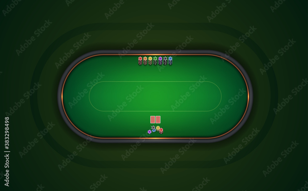 Green color poker table template Stock Vector | Adobe Stock