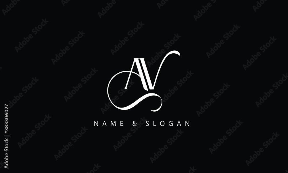 AV, VA, A, V abstract letters logo monogram Stock Vector | Adobe Stock