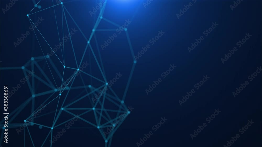 Connected network data animation. Seamless loop 4k UHD background Stock ...
