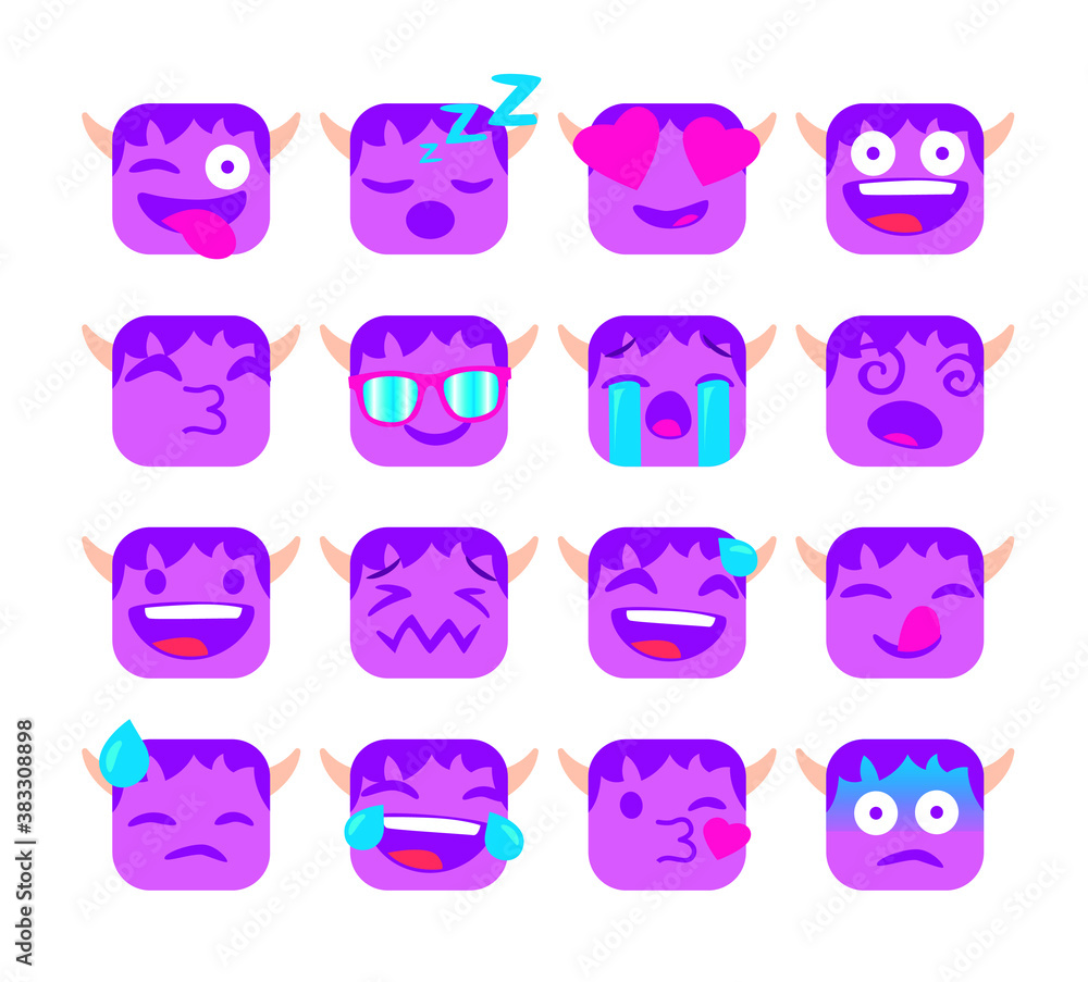 Troll emoji. Isolated Vector Illustration. Flat style Stock Vector ...