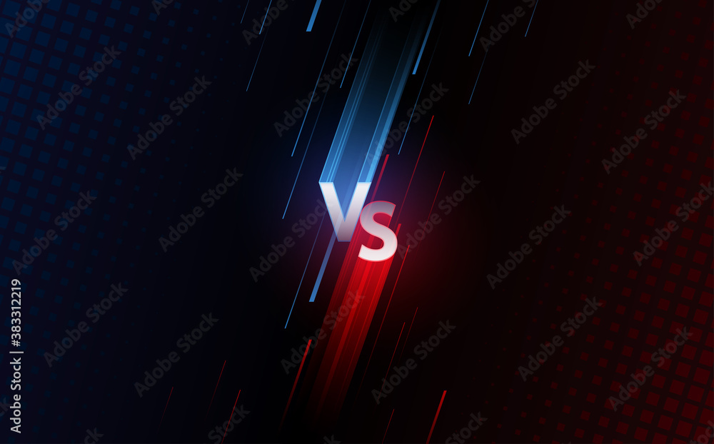 Versus red and blue background Stock Vector | Adobe Stock
