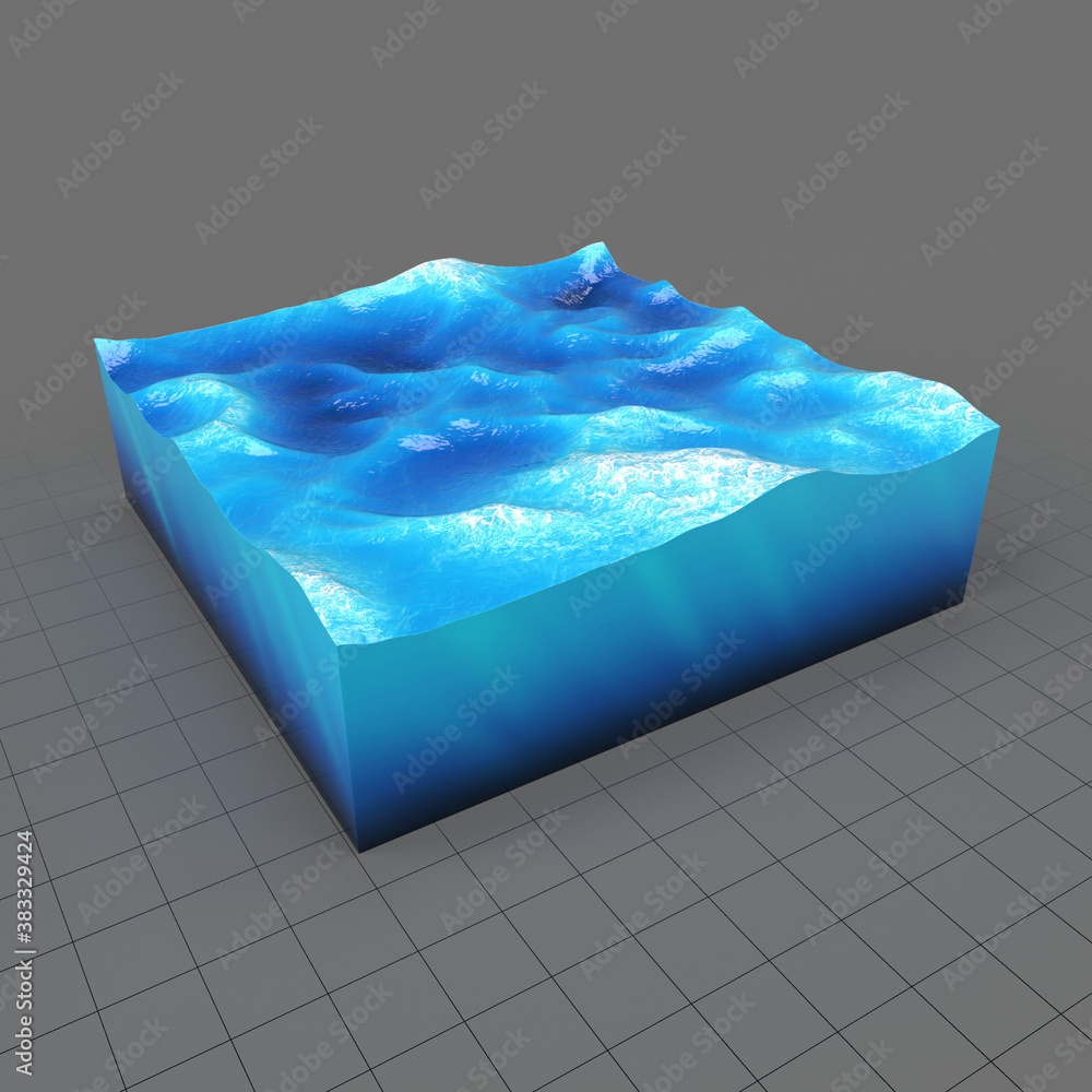 Water cross section 1 Stock 3D asset | Adobe Stock