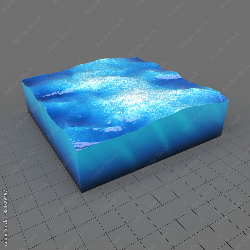 Water cross section 3 Stock 3D asset | Adobe Stock